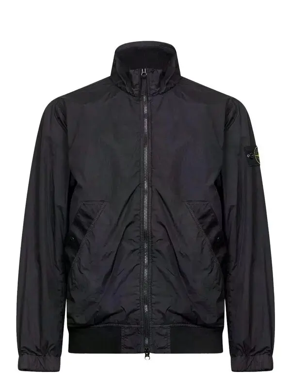 Stone Island Ribbed-trim Badge Jacket - Black