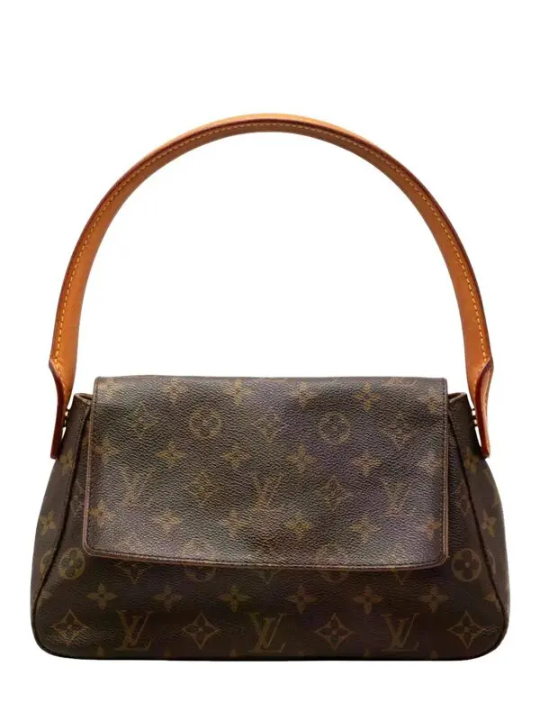 LOUIS VUITTON 2001 Monogram Mini Looping Shoulder Bag - Brown