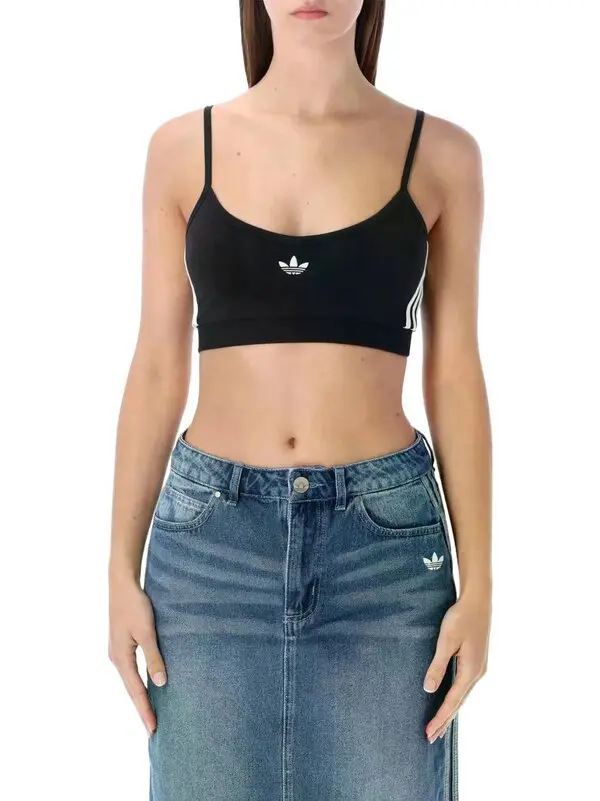 Adidas Stripes Bralette Top - Black