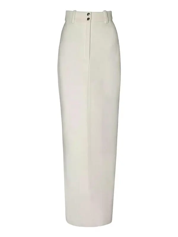 VESTIAIRE D'UN OISEAU LIBRE Button-up Maxi Pencil Skirt - White