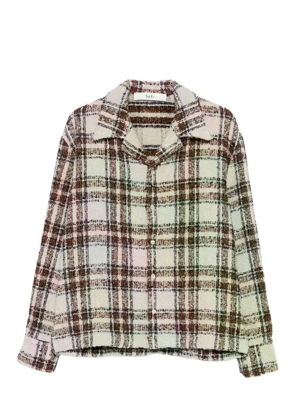 Séfr Ojai Plaid Shirt - Neutrals