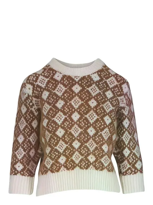 Dorothee Schumacher Argyle Crew Neck Sweater - Brown