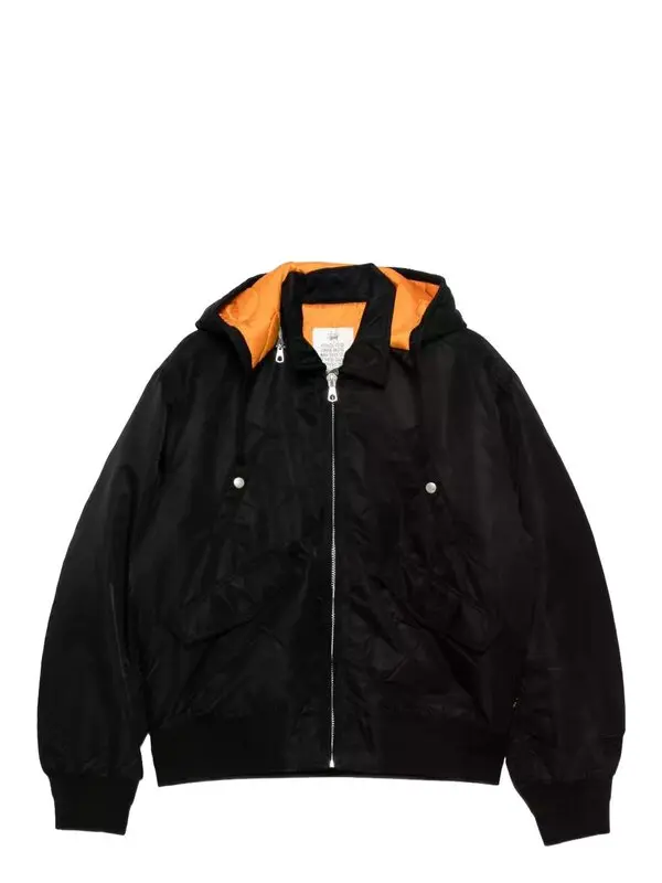 StÜssy Flight Hooded Zip Jacket - Black