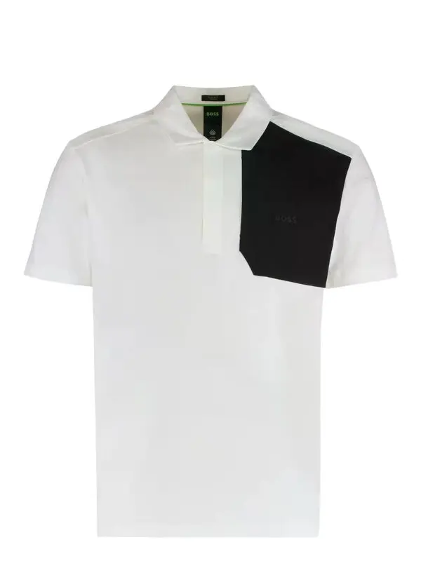 BOSS Block-panel Polo Shirt - White
