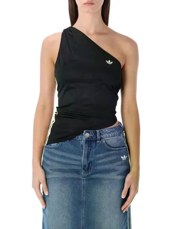 Adidas Asymmetric One-shoulder Top - Black
