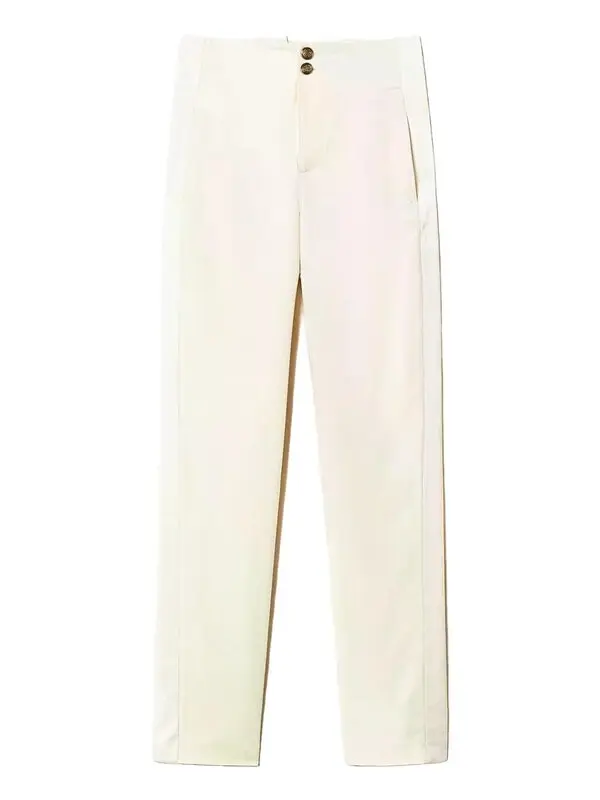 TWINSET Satin-paneled Trousers - White