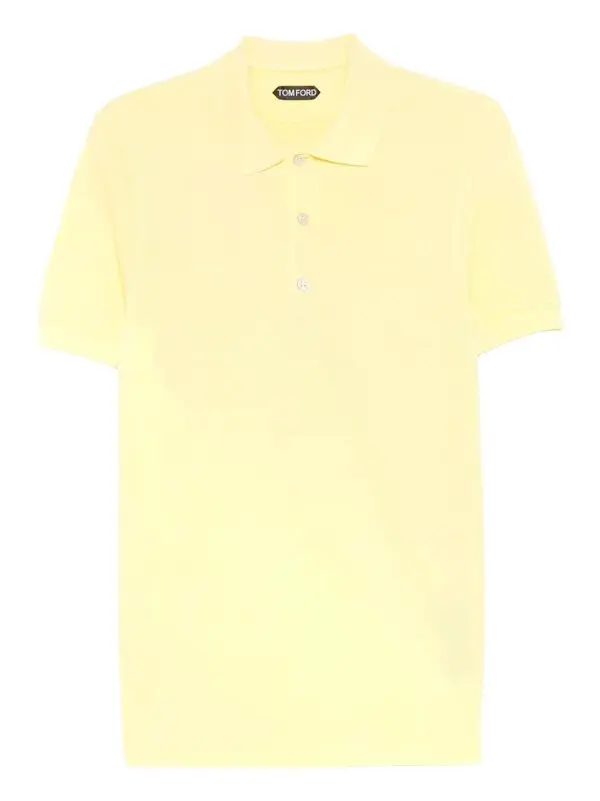 TOM FORD Buttoned Polo Shirt - Yellow