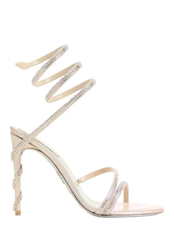 Rene Caovilla Spiral-heel Sandals - Neutrals