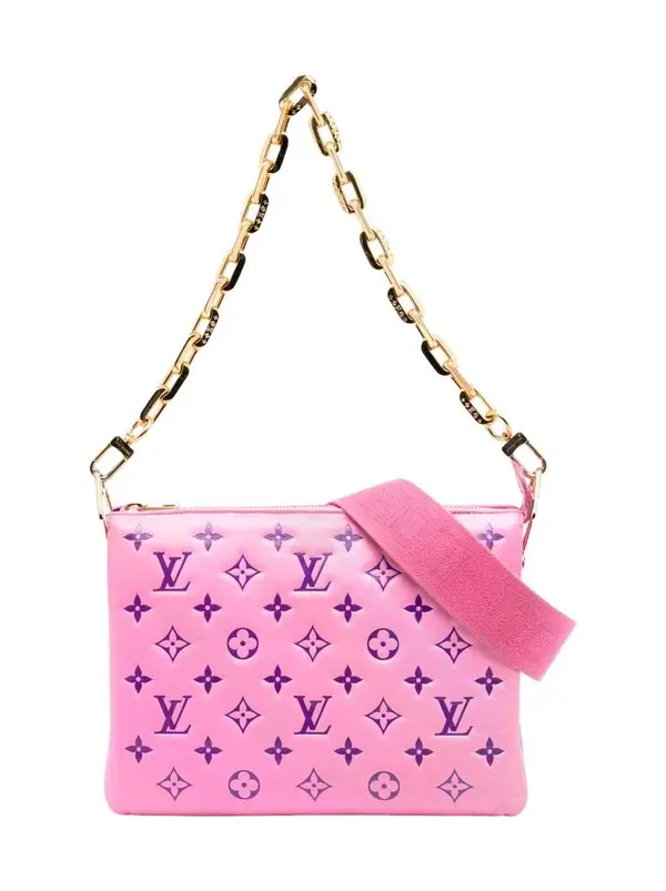 LOUIS VUITTON Bicolor Monogram Embossed Coussin Pm - Pink