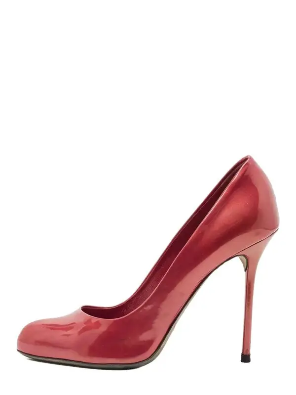SERGIO ROSSI Patent Leather Pumps - Red