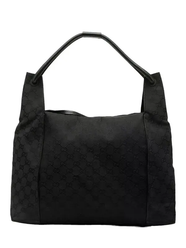 Gucci Gg Canvas Shoulder Bag - Black