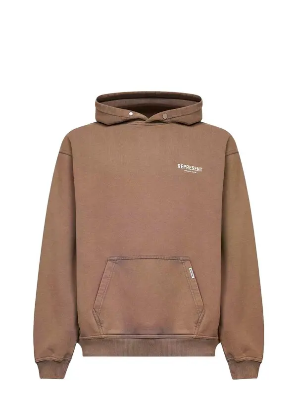REPRESENT Cotton Hoodie - Brown