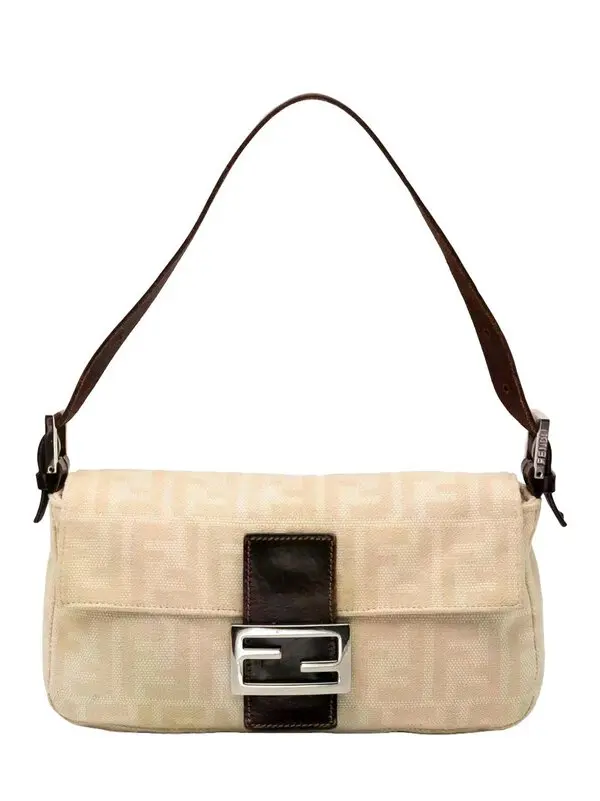 Fendi 20th Century Zucca Canvas Baguette Shoulder Bag - Brown