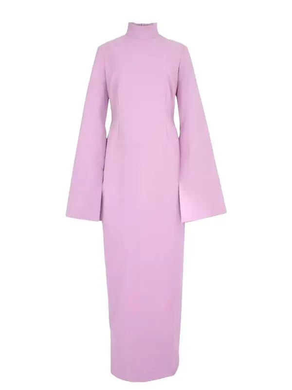 Solace London Funnel-neck Maxi Dress - Pink