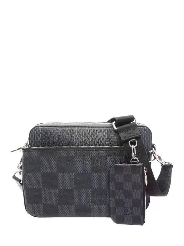 LOUIS VUITTON 2021-2025 Damier Graphite Trio Messenger Bag - Black