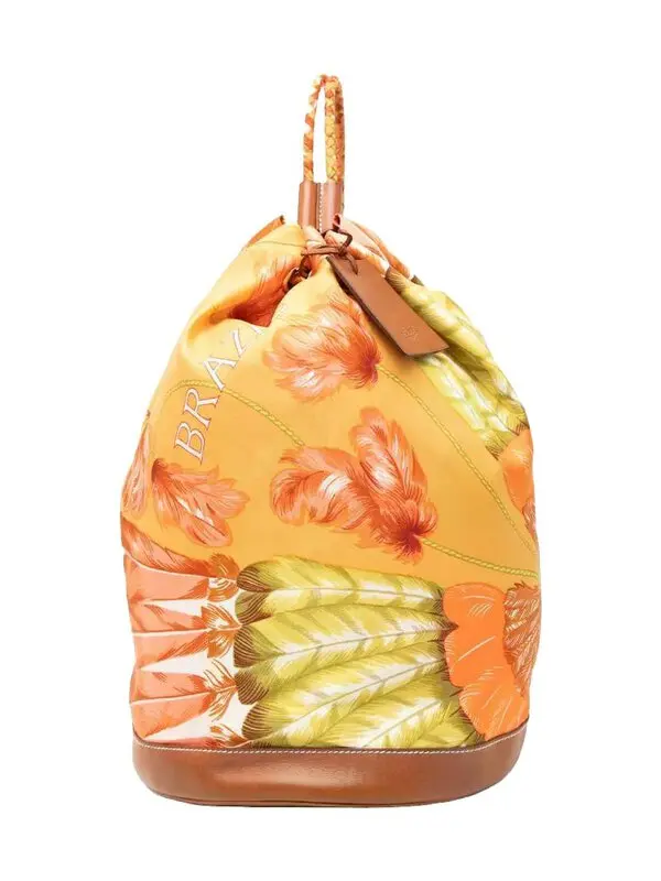 Hermès 2014 Silk Sac Soie Cool 22 Bucket Bag - Orange