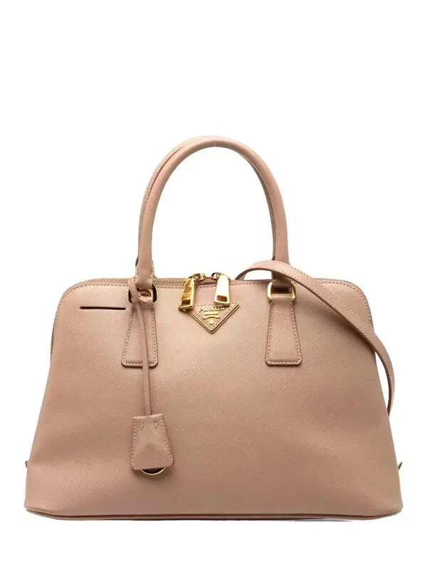 Prada Medium Saffiano Lux Promenade Satchel - Brown