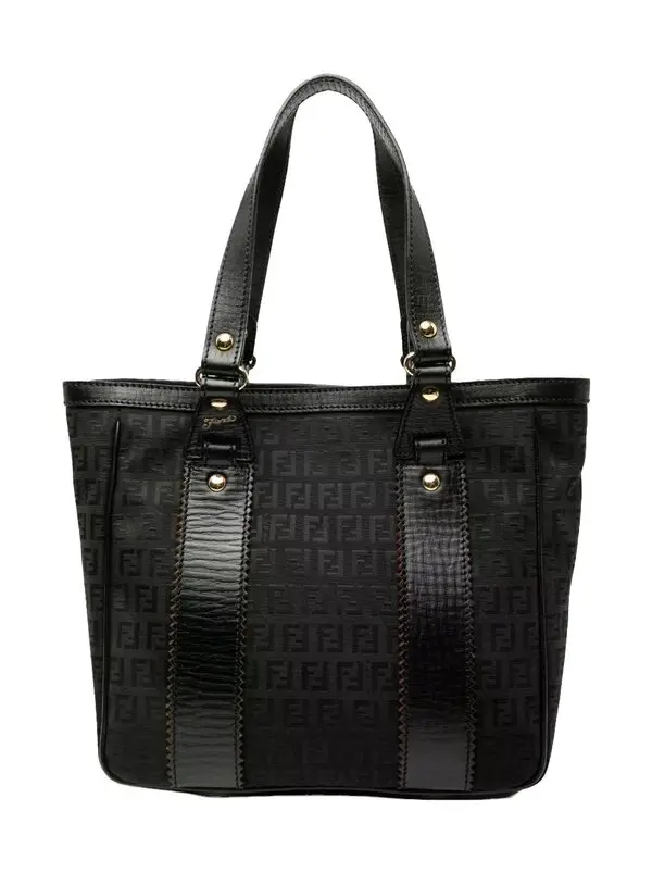 Fendi 2000-2010 Zucchino Canvas Tote Bag - Black