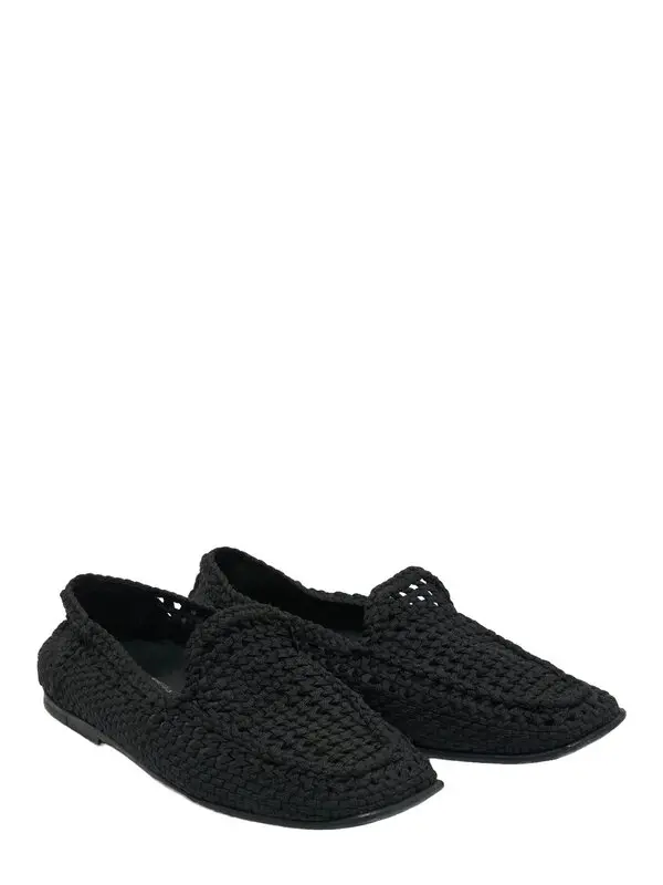 Dolce & Gabbana Woven Loafers - Black