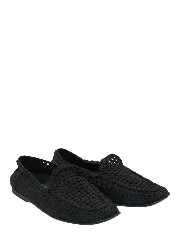 Dolce & Gabbana Woven Loafers - Black