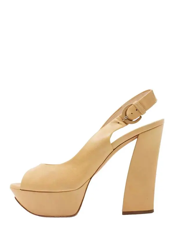 Casadei Slingback Platform Sandals - Neutrals