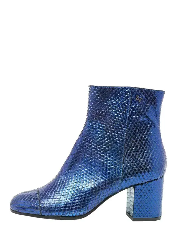 Zadig&Voltaire Python Leather Boots - Blue