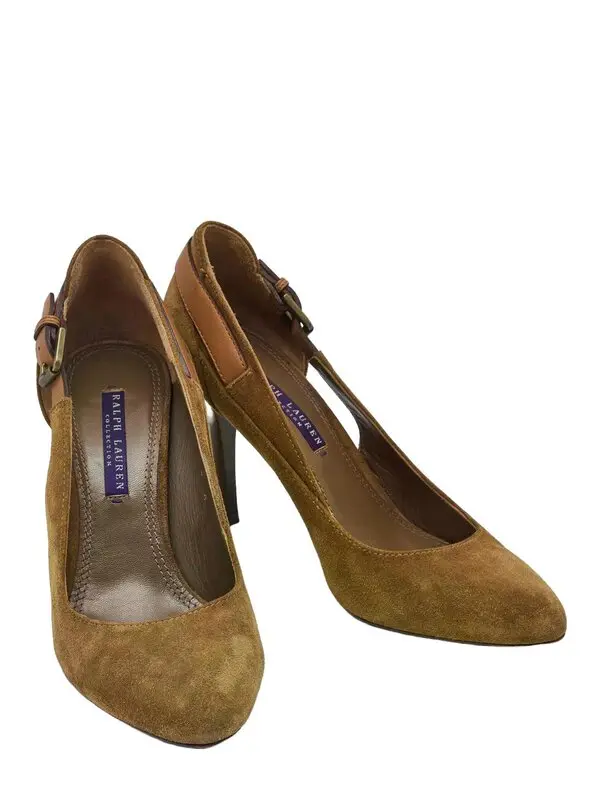 Ralph Lauren 90mm Suede Pumps - Brown