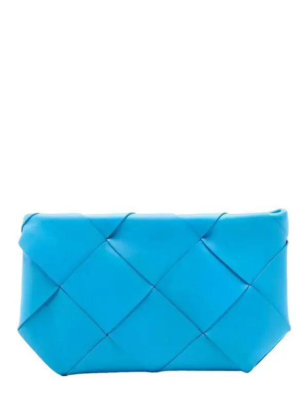 Bottega Veneta Nappa Maxi Intrecciato Clutch Bag - Blue