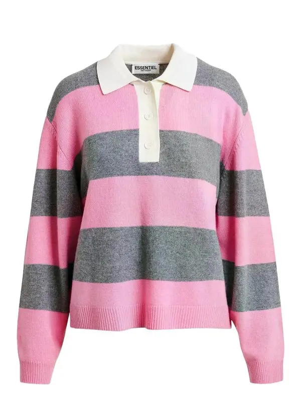 Essentiel Antwerp Striped Jarn Sweater - Pink