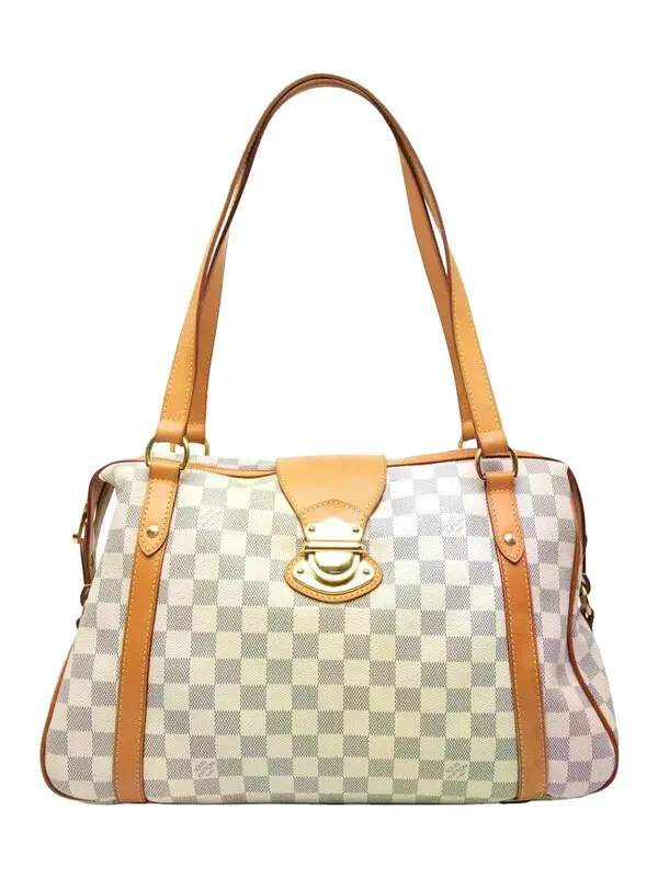 LOUIS VUITTON 2010 Damier Azur Stresa Pm Shoulder Bag - White