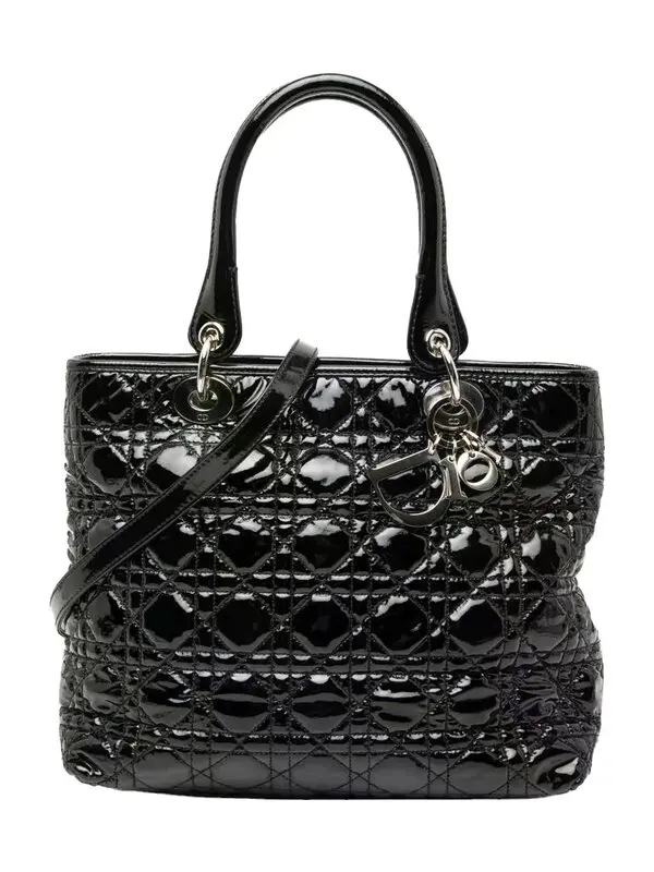 Dior 2010 Medium Lady Soft Shopping Tote - Black