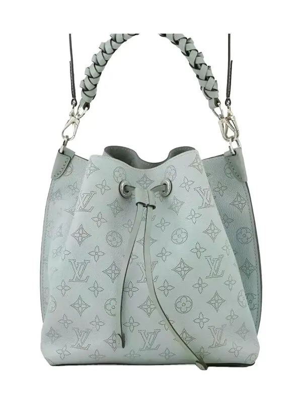 LOUIS VUITTON 2020-2025 Monogram Mahina Muria Satchel - Blue