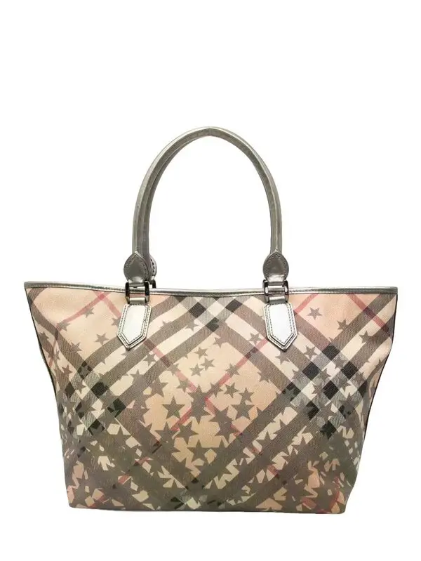 Burberry Large Supernova Check Nickie Tote Bag - Brown