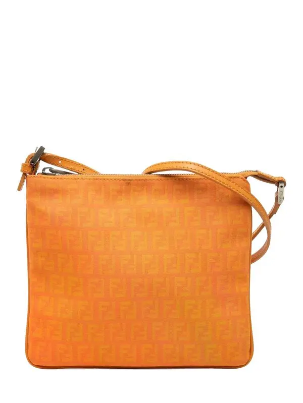 Fendi Zucchino Canvas Crossbody Bag - Orange