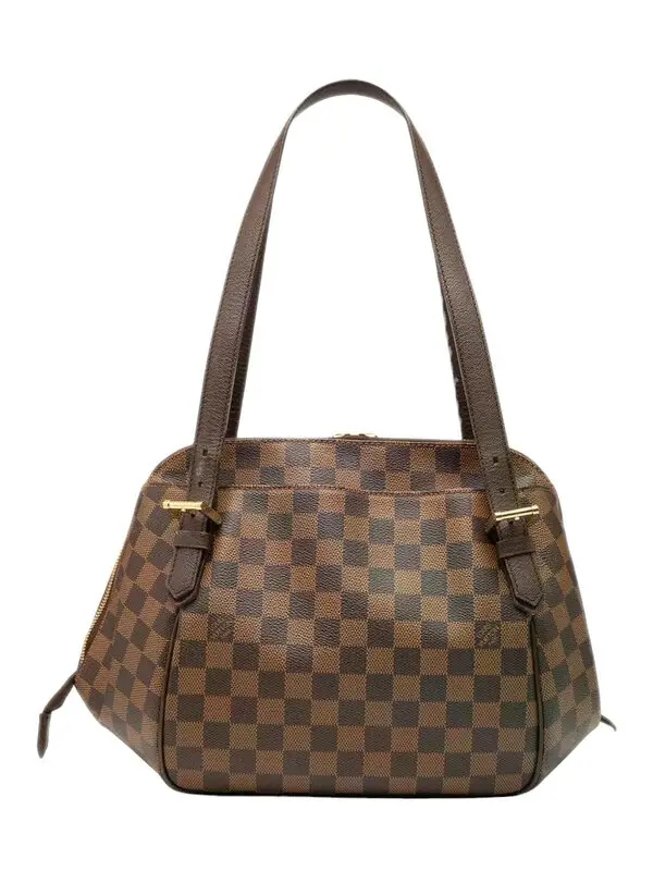 LOUIS VUITTON 2005 Damier Ebene Belem Mm Shoulder Bag - Brown