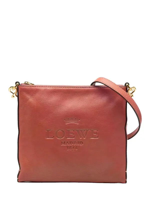 Loewe Leather Heritage Crossbody Bag - Red