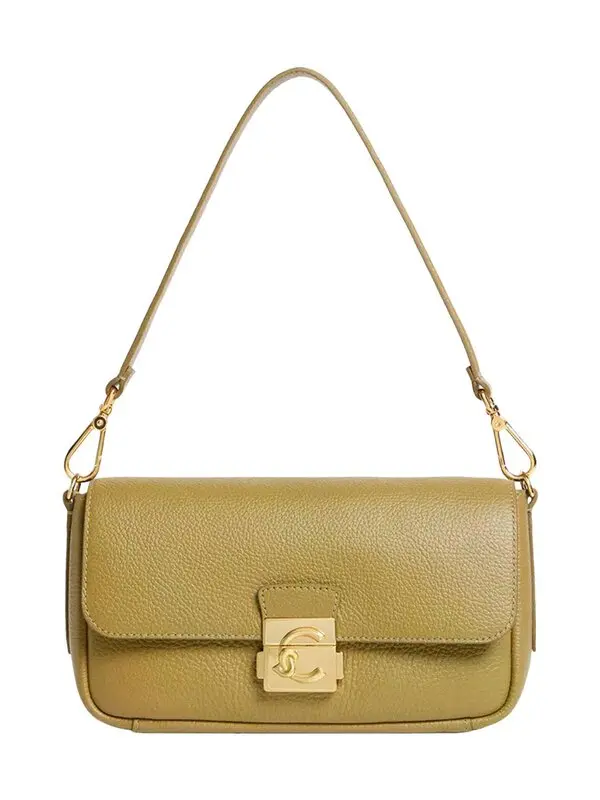 COCCINELLE C-me Lock Logo-detail Shoulder Bag - Green