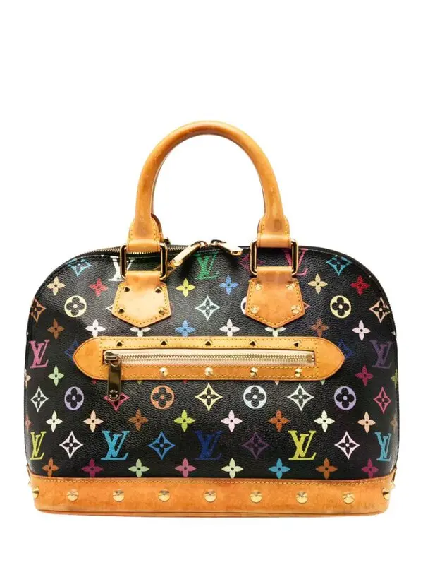 LOUIS VUITTON Monogram Multicolore Alma Pm Handbag - Black