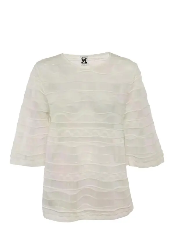 Missoni Patterned Knit Round-neck Top - White