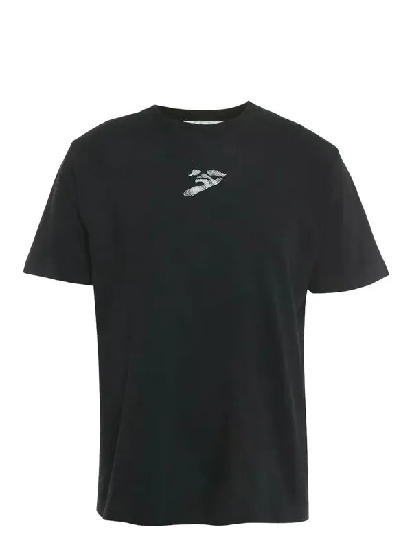 Off-White Embroidered Logo Crew-neck T-shirt - Black