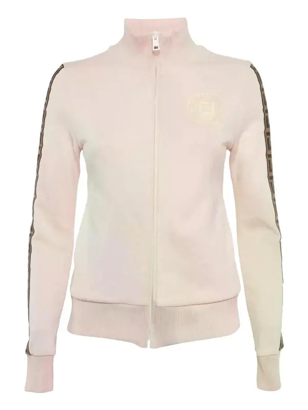 Fendi Zucca Logo-detail Zip-fastening Jacket - Pink