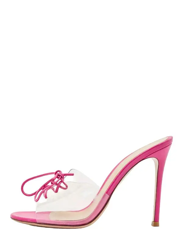 GIANVITO ROSSI Elle Lace-up Sandals - White