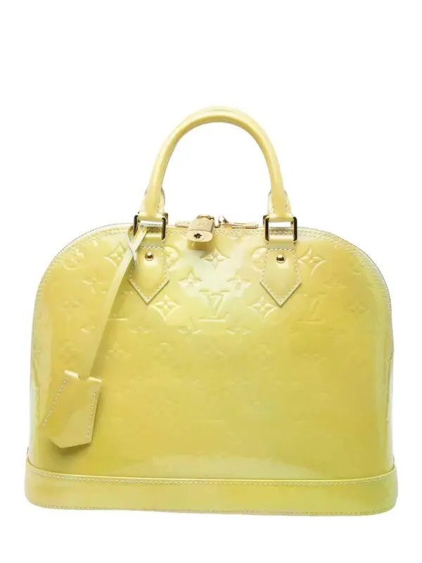 LOUIS VUITTON Monogram Vernis Alma Pm Handbag - Yellow