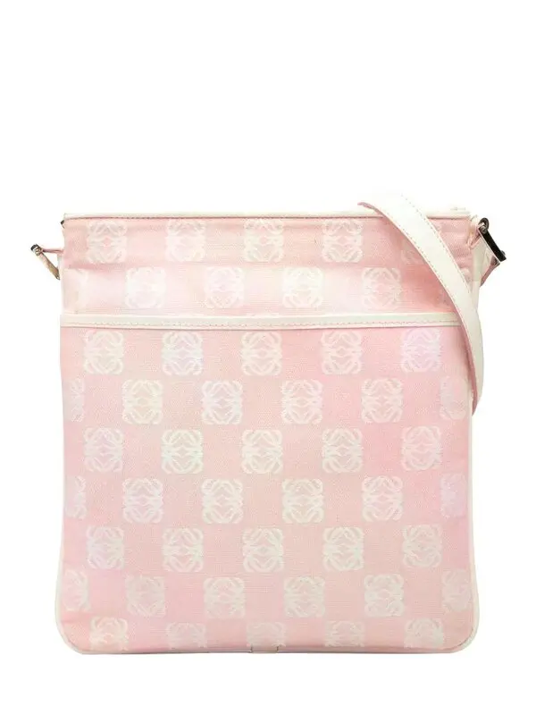 Loewe Anagram Canvas Crossbody Bag - Pink