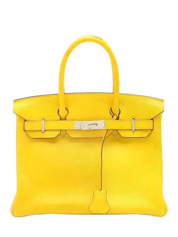 Hermès 2019 Clemence Birkin Retourne 30 Handbag - Yellow
