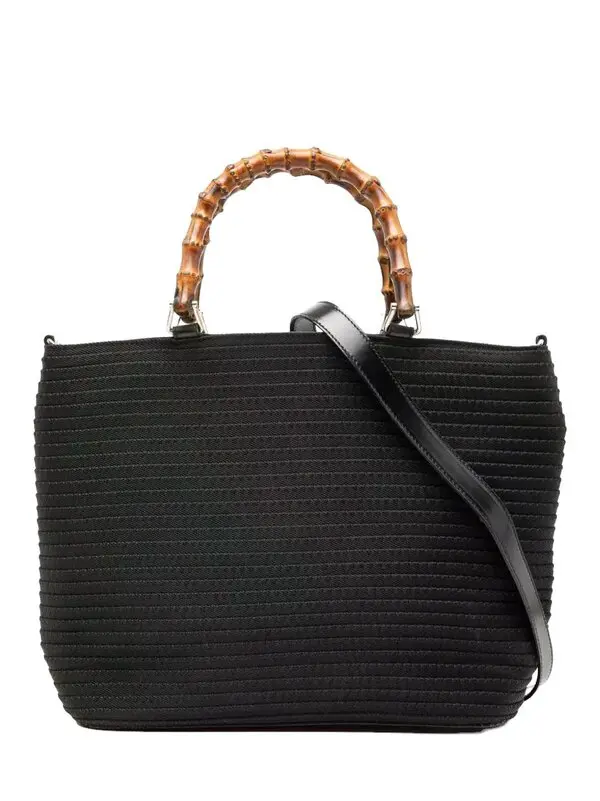 Gucci 20th Century Nylon Bamboo Satchel - Black