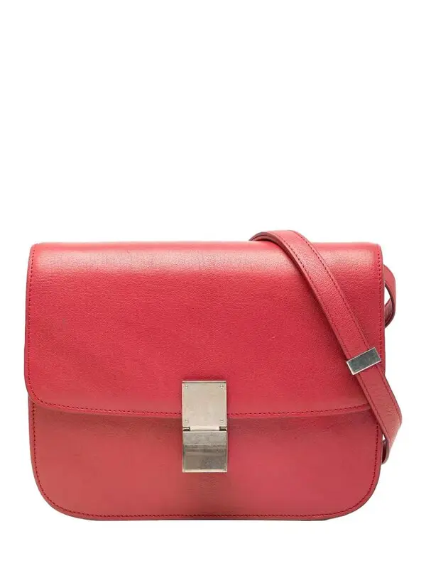 Celine 2017 Classic Box Crossbody Bag - Red