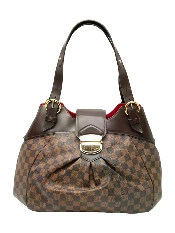 LOUIS VUITTON Damier Ebene Sistina Gm Shoulder Bag - Brown