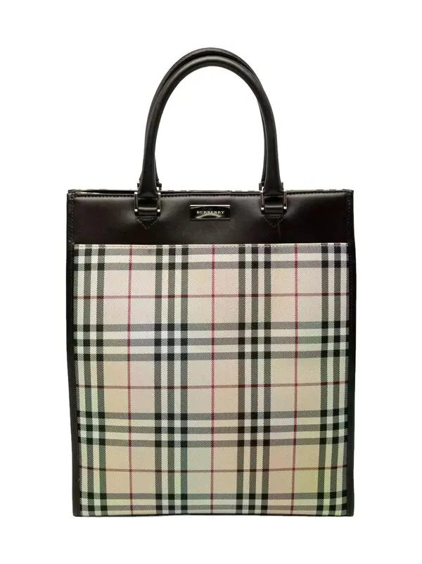 Burberry House Check Canvas Tote Bag - Brown