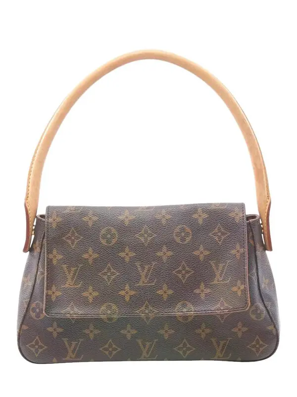 LOUIS VUITTON 2002 Monogram Mini Looping Handbag - Brown